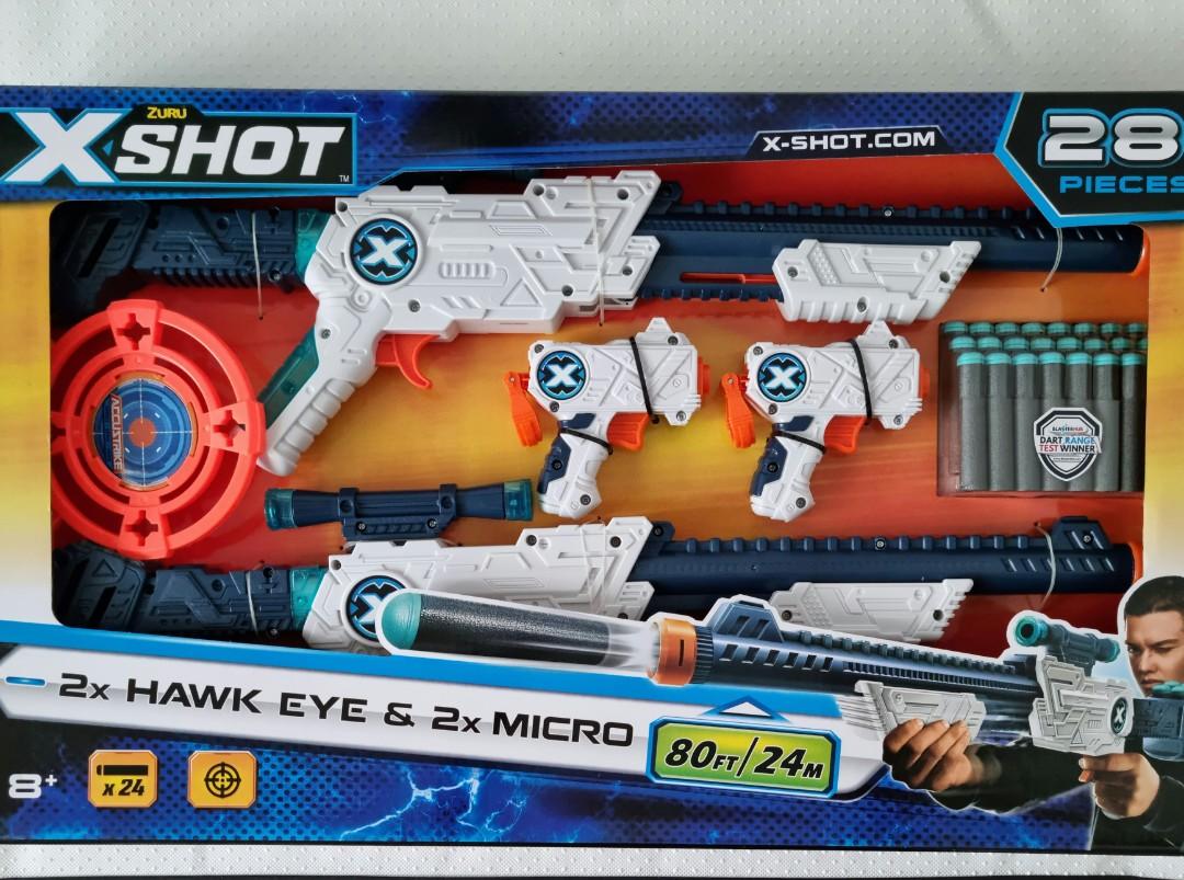 Zuru Xshot: 2x Hawk Eye, 2x Micro Blaster, Hobbies & Toys, Toys & Games ...
