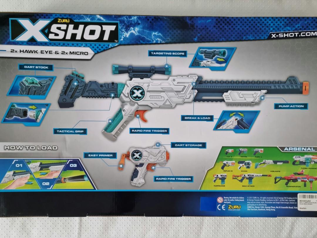 Zuru Xshot: 2x Hawk Eye, 2x Micro Blaster, Hobbies & Toys, Toys & Games ...