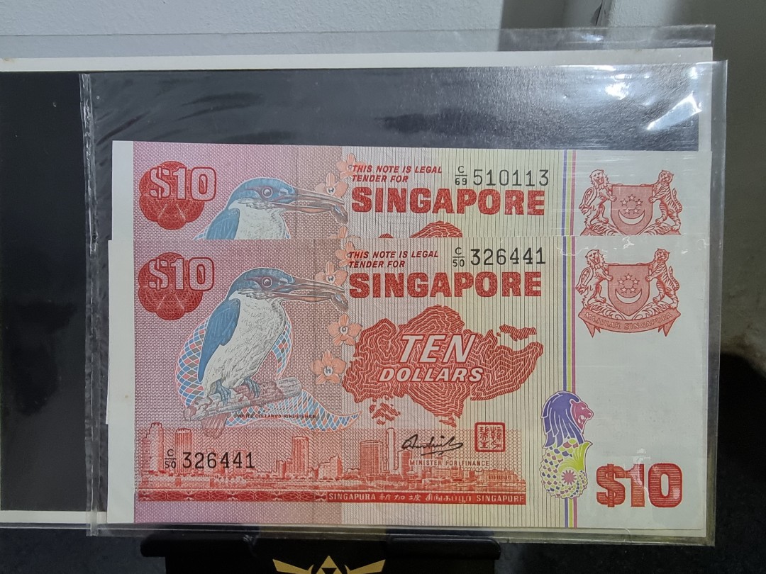10 Dollar Singapore note Bird series, Hobbies & Toys, Memorabilia ...