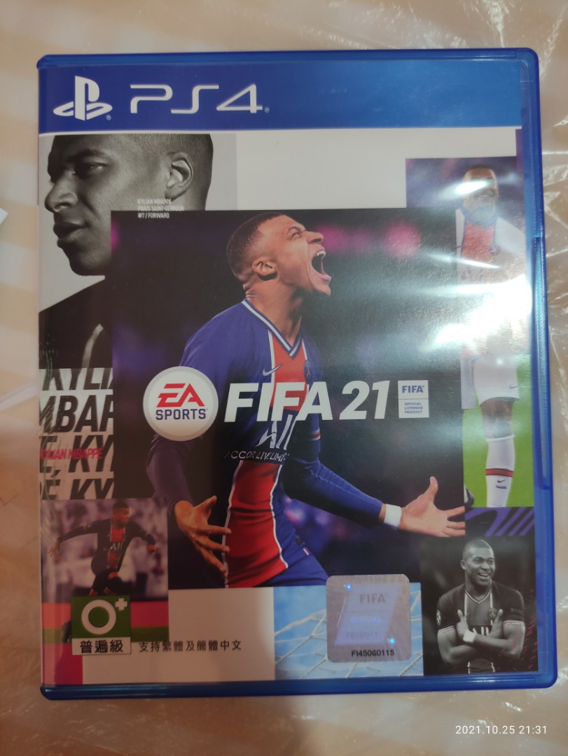 (95% New) PS4 FIFA 21 #麥巴比 Kylian Mbappé, 電子遊戲, 電子遊戲, PlayStation ...