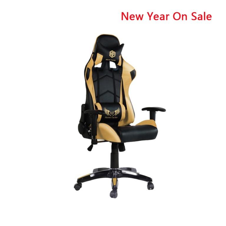 Adjust Arm Gaming Chair Leather Chair, Furniture & Home Living ...