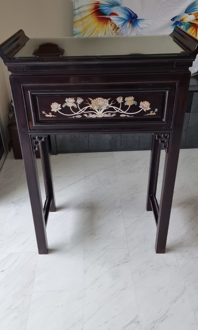 Rosewood altar Table 4 ft tall, Furniture & Home Living, Furniture ...