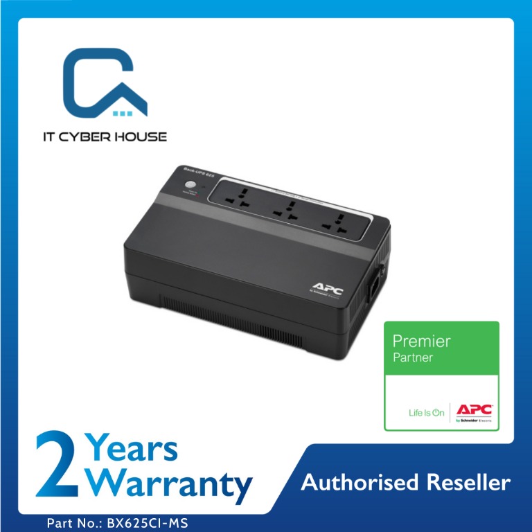 BX625CI-MS APC Back-UPS 625VA, 230V, AVR, Floor, Universal Sockets/2 ...