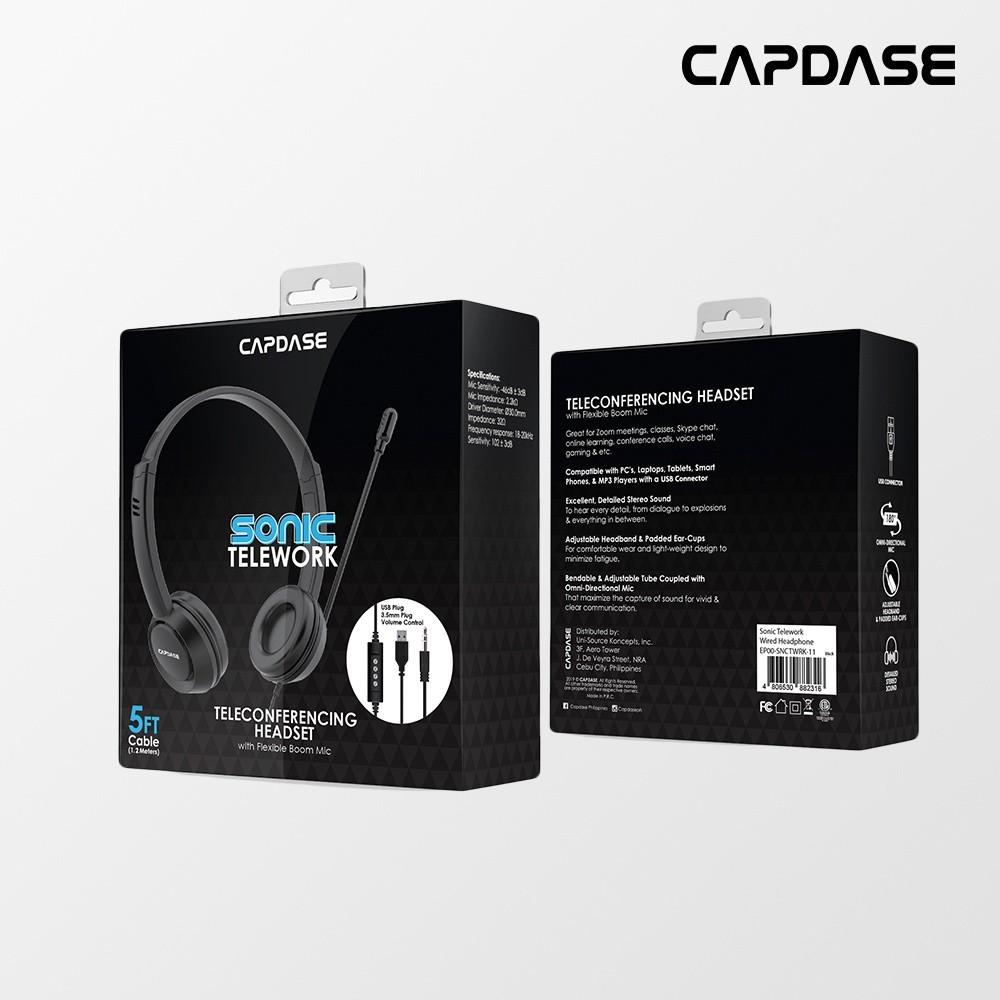 Capdase SONIC TELEWORK Teleconferencing On-ear Headphones with ...