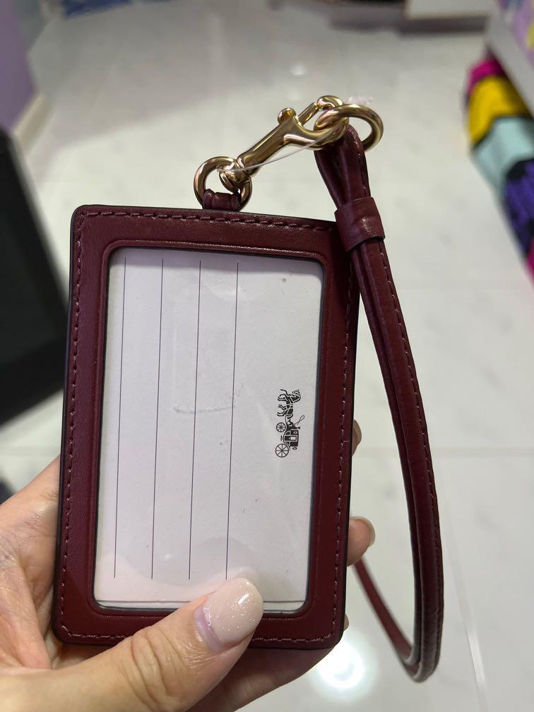 Coach Card Holder Lanyard Floral, Women's Fashion, Bags & Wallets ...
