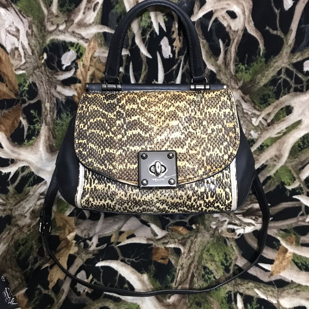 Coach Drifter Python Crossbody, Luxury, Bags & Wallets on Carousell