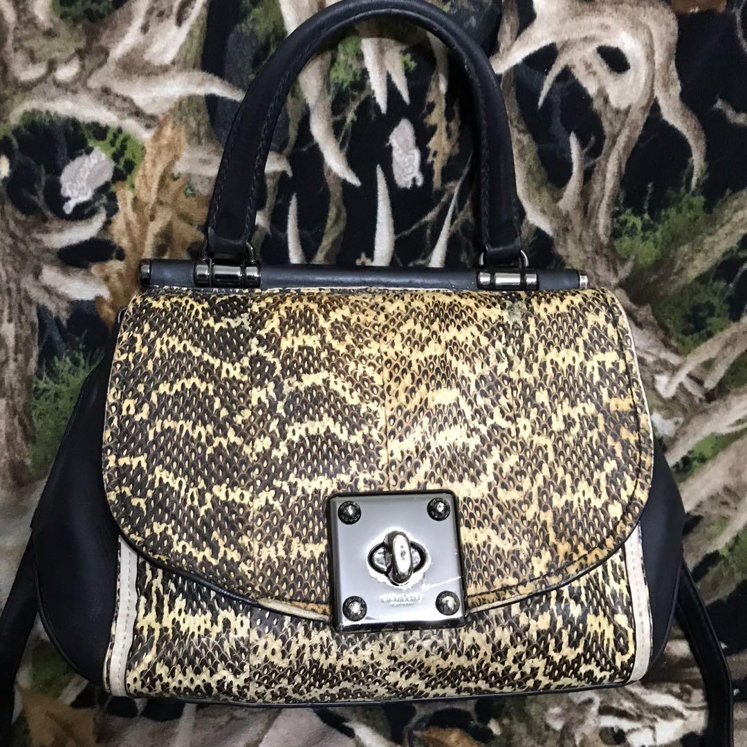 Coach Drifter Python Crossbody, Luxury, Bags & Wallets on Carousell