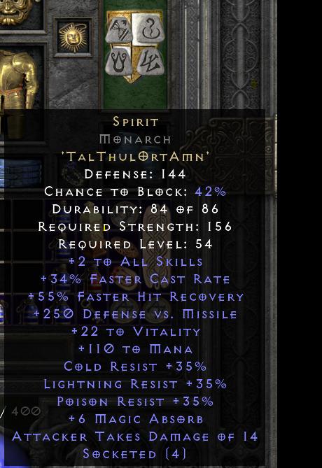 D2R 精神 君主盾 Diablo2 Spirit Monarch, 電子遊戲, 遊戲機配件, 遊戲週邊商品 - Carousell