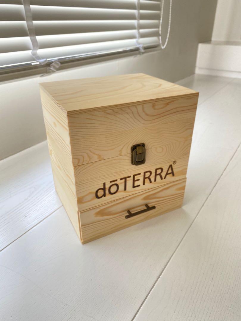 Doterra Three Layers Pine Wood Storage Box, Beauty & Personal Care ...