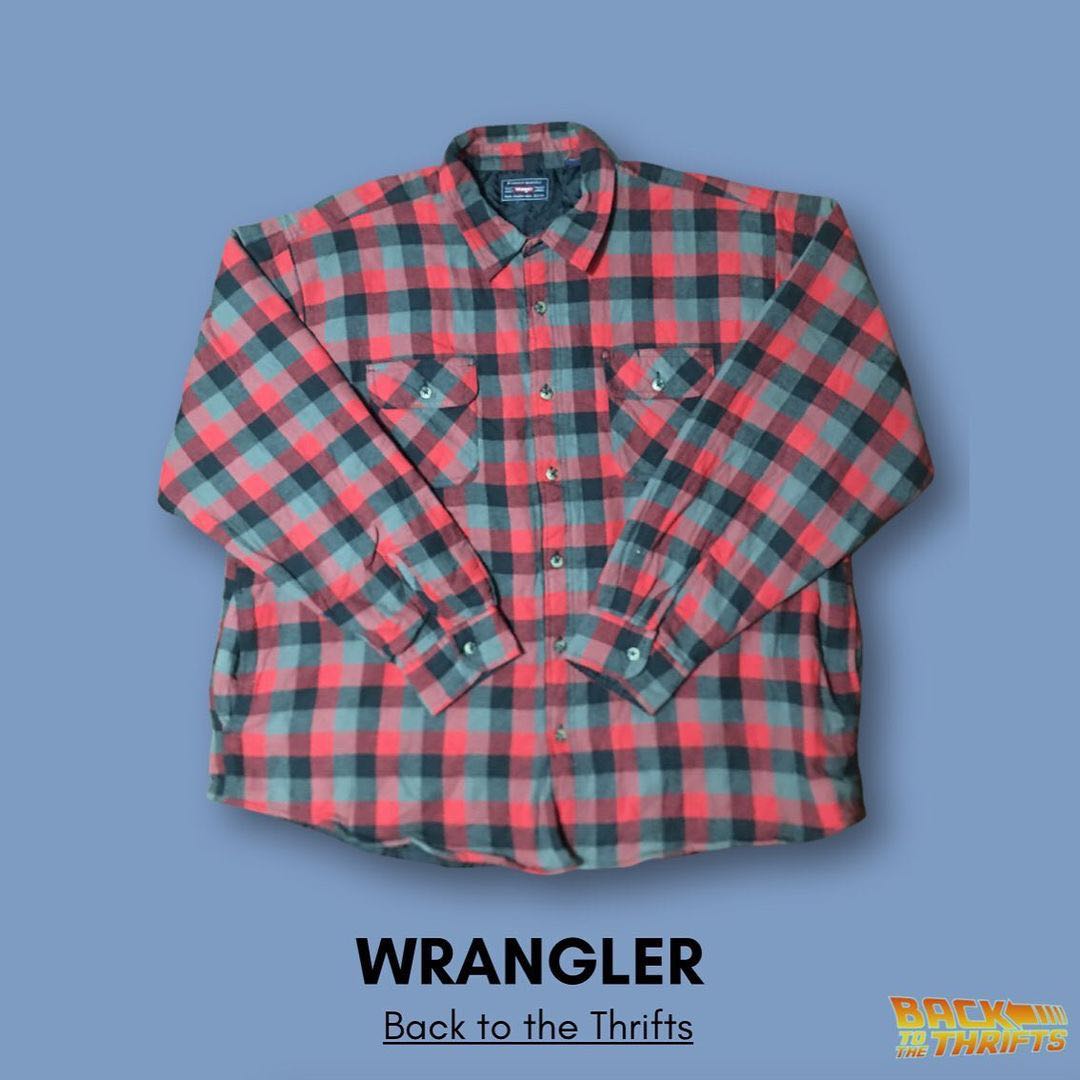 FLANNEL WRANGLER JACKET TYPE, Men's Fashion, Tops & Sets, Formal Shirts ...
