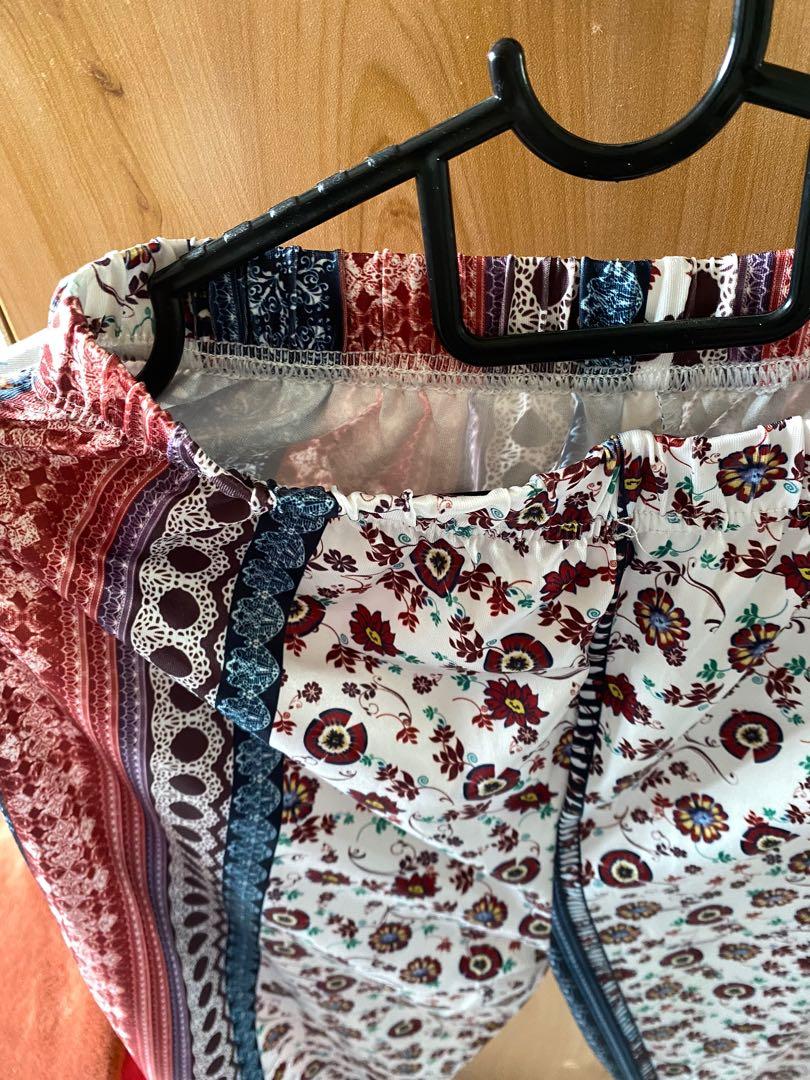 Flare floral pants minah matrep cute vintage thrifted, Women's Fashion ...