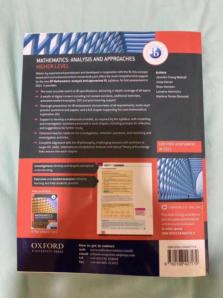 IB MATHEMATICS ANALYSIS AND APPROACHES (AA) TEXTBOOK, Hobbies & Toys ...