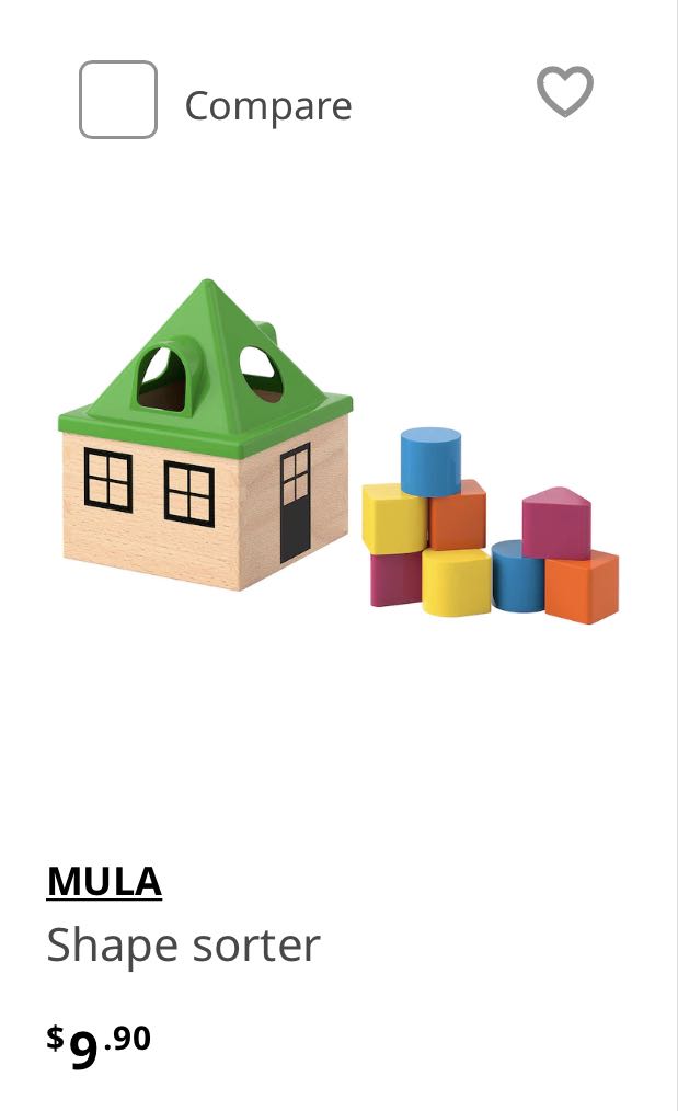 Ikea Mula shape sorter, Babies & Kids, Infant Playtime on Carousell