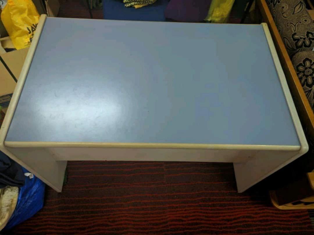 MEJA PEJABAT BIRU, Furniture & Home Living, Furniture, Tables & Sets on ...