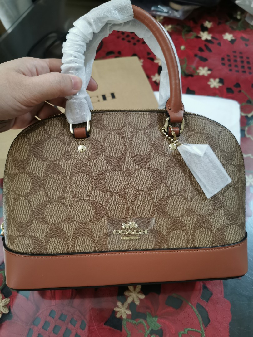 MINI SIERRA SATCHEL IN SIGNATURE CANVAS (COACH F27583), Women's Fashion ...