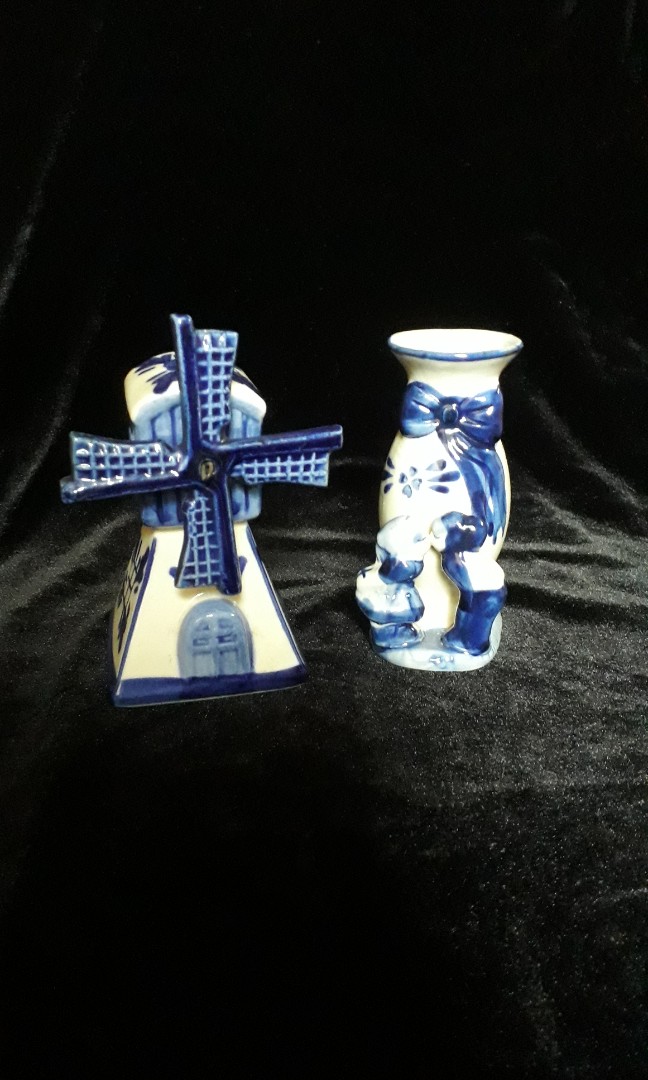 Miniature Ceramic Windmill and Vase, Furniture & Home Living, Home ...