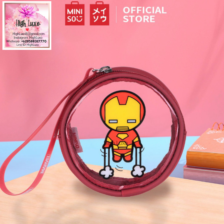 Miniso Official Dompet Koin Marvel Coin Purse Ironman Iron Man Avengers ...