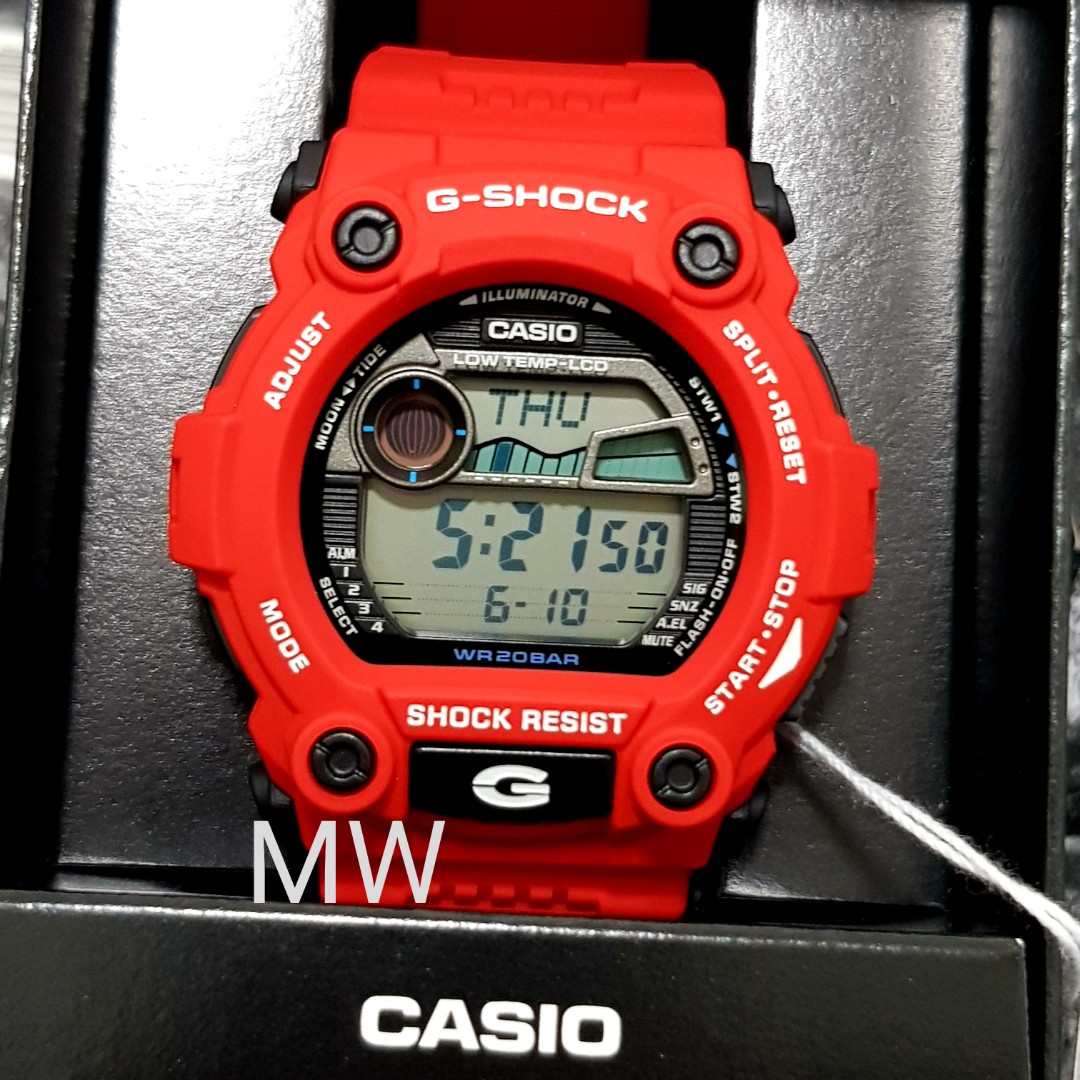Original Casio g shock red mat moto merah men's watch jam g7900 g-7900 ...
