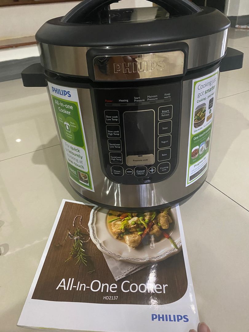 Philips Pressure Cooker HD2137 6L, TV & Home Appliances, Kitchen ...