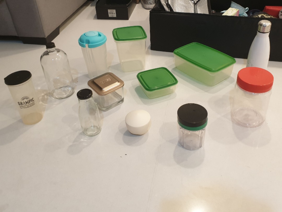 Plastic/ glass containers, Furniture & Home Living, Kitchenware ...