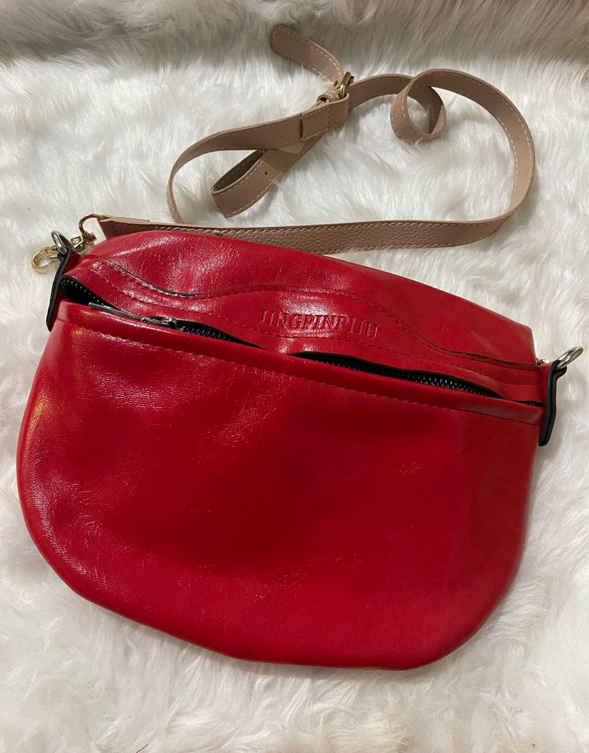 Red sling bag, Women's Fashion, Bags & Wallets, Cross-body Bags on ...