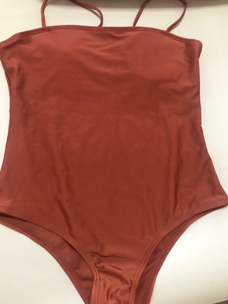 Rust one piece swimsuit, Women's Fashion, Swimwear, Bikinis & Swimsuits ...