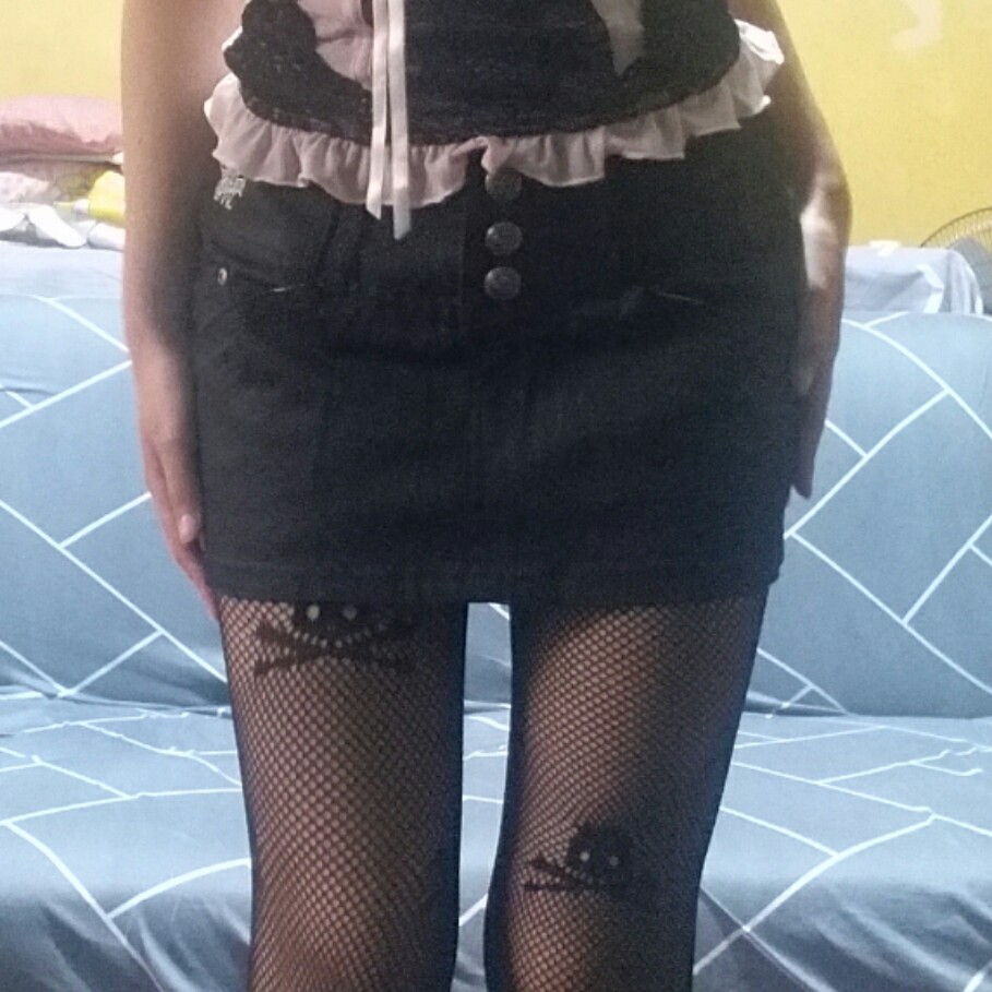 skull black fishnets |goth gothic lolita punk alt grunge, Women's ...