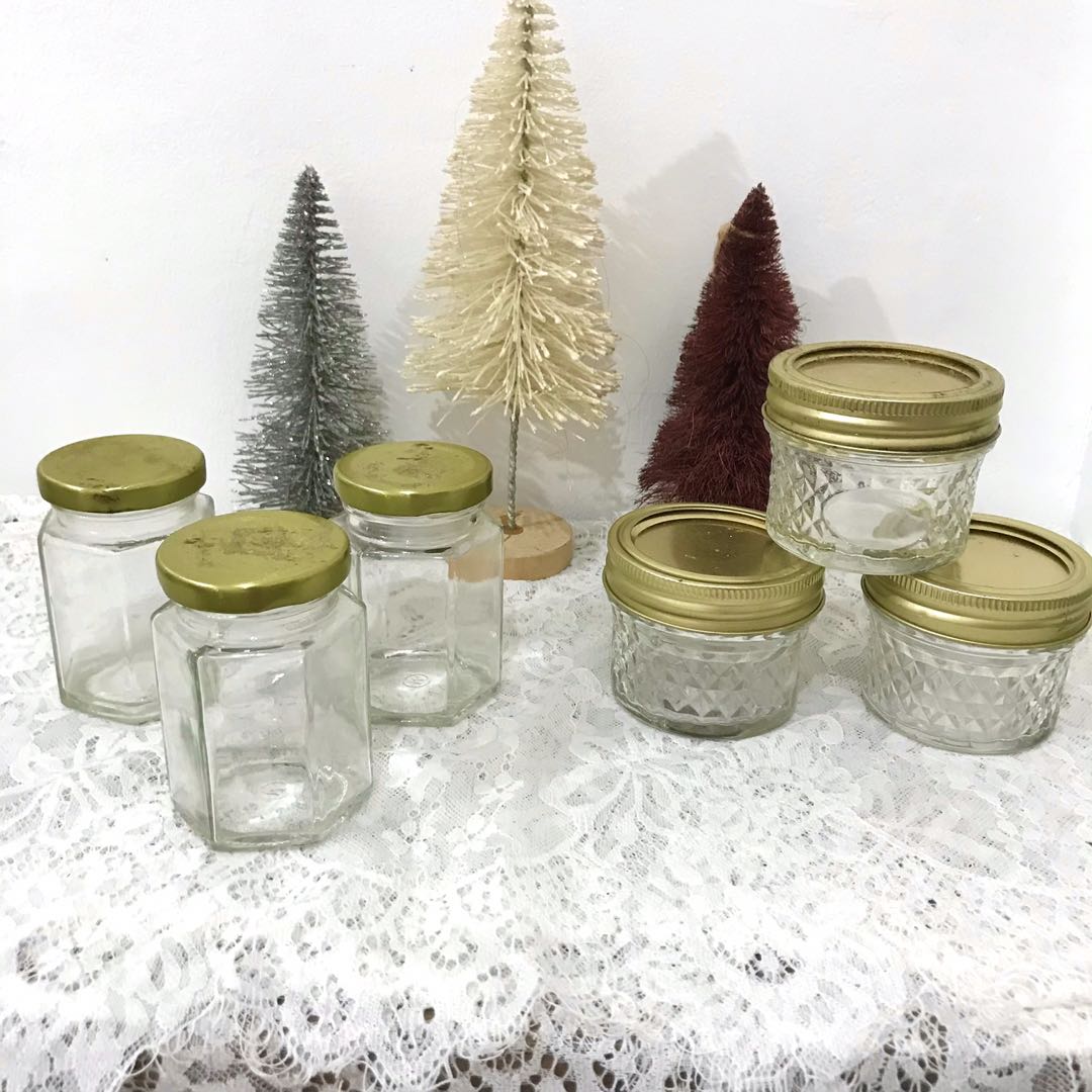Small Glass Storage Jars, Furniture & Home Living, Home Improvement ...