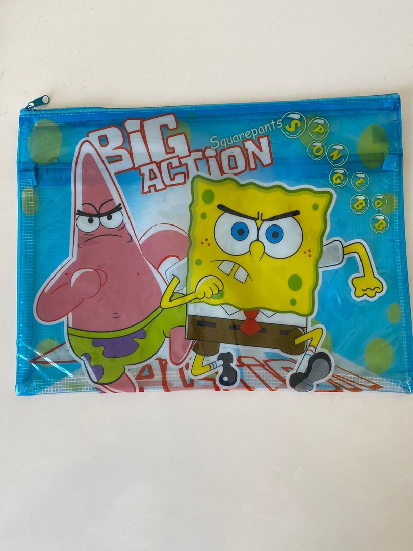 SpongeBob Squarepants zip folder, Hobbies & Toys, Stationery & Craft ...
