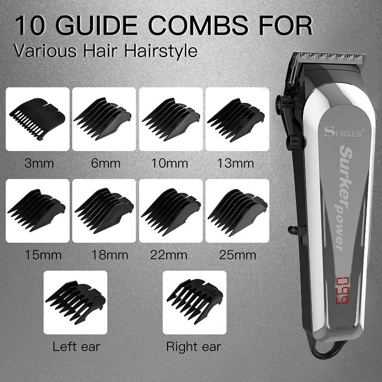 Surker Professional Hair Clippers for Men Cordless Hair Cutting Hair ...