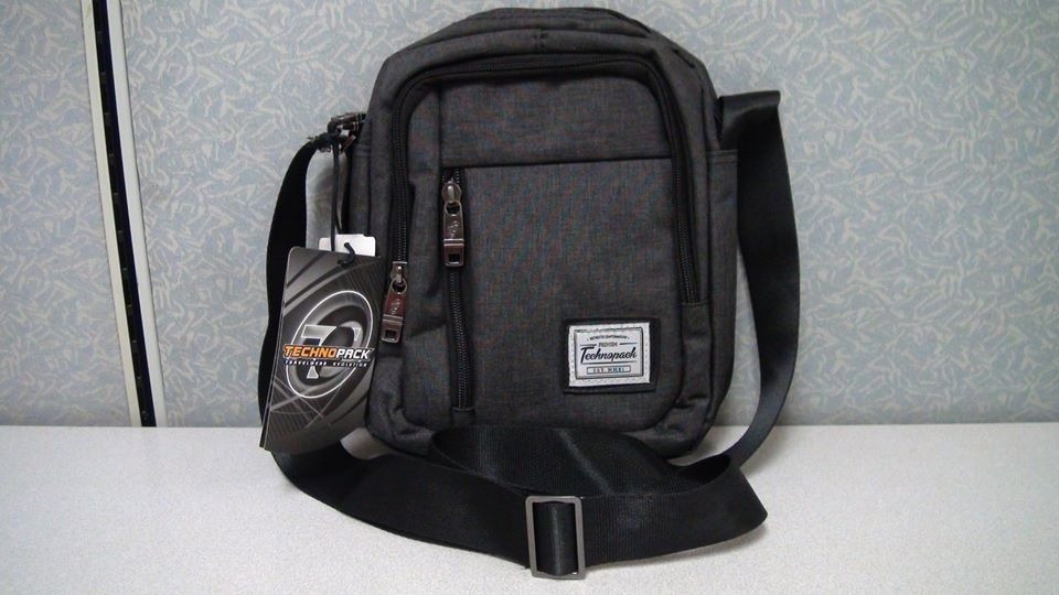 TECHNOPACK Travelgear Evolution 741 Shoulder Bag Gray, Men's Fashion ...