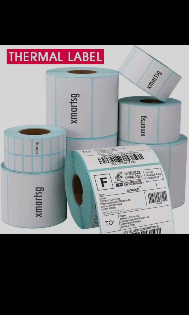 Thermal Label Sticker Paper Roll - Self Adhesive, Computers & Tech ...