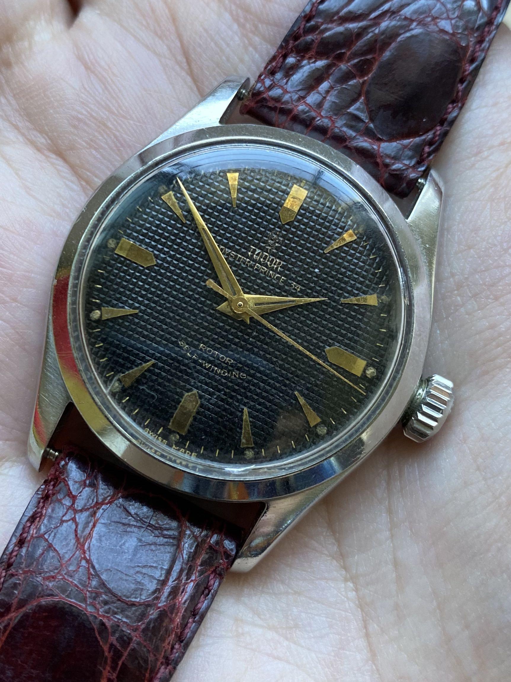 Tudor 7909 Black Honeycomb/Waffle Dial Oysterprince 34 Cal 390 ...