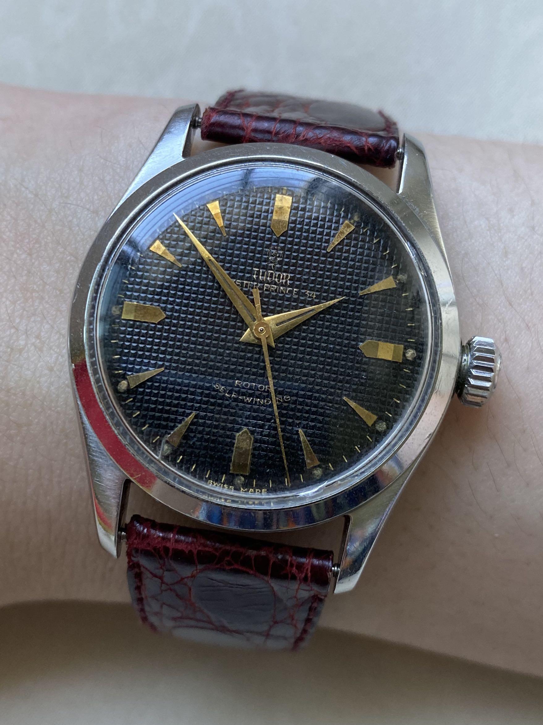 Tudor 7909 Black Honeycomb/Waffle Dial Oysterprince 34 Cal 390 ...