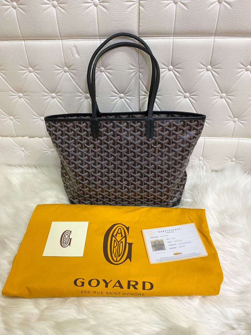 UNUSED AUTHENTIC Goyard Artois in Black (With Entrupy), Luxury, Bags ...