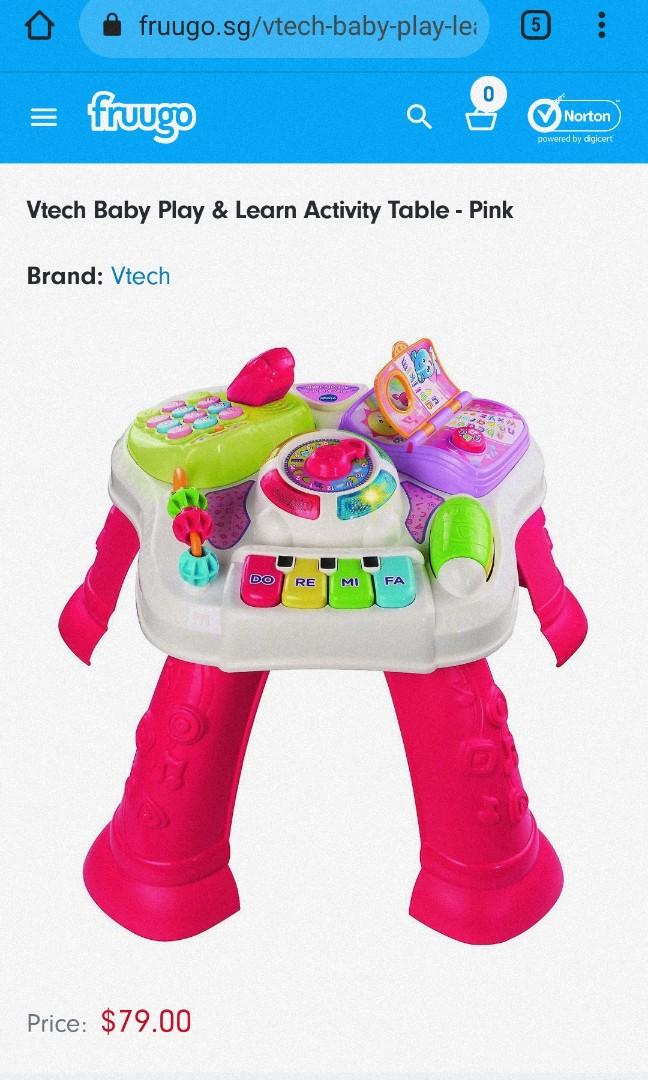 Vtech Baby Play & Learn Activity Table - Pink, Babies & Kids, Infant ...
