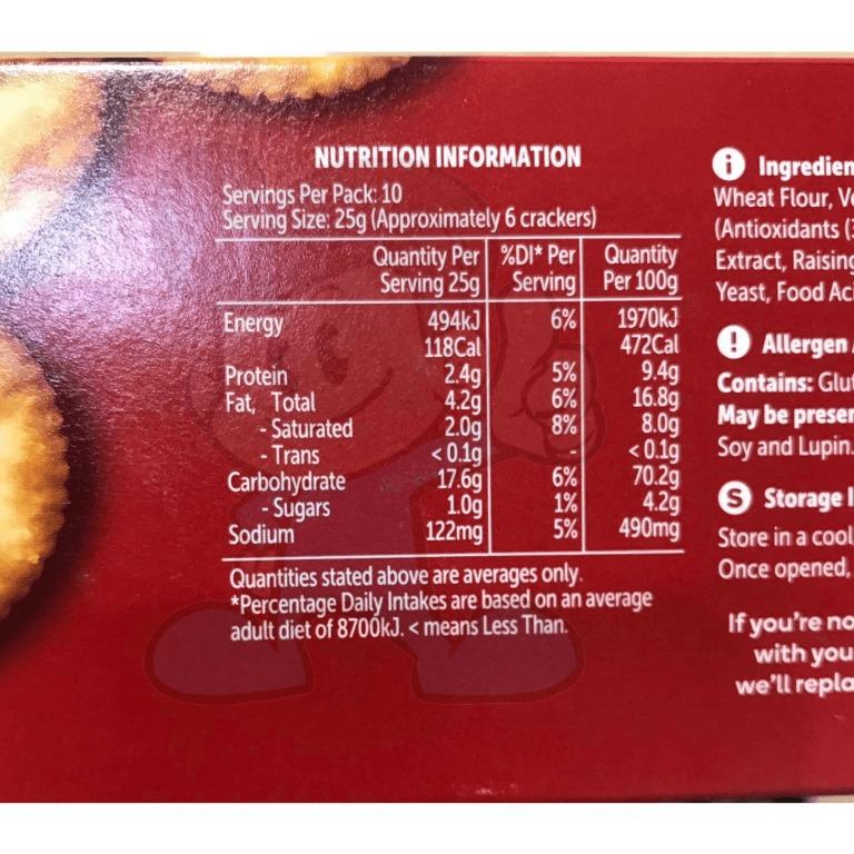Woolworths Oven Baked Original Cracker Snapz (2 x 250 g), Food & Drinks ...