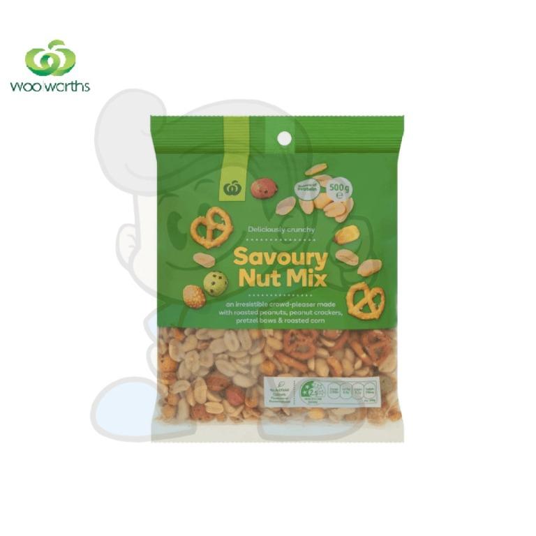 Woolworths Savoury Nut Mix 500g, Food & Drinks, Packaged & Instant Food ...