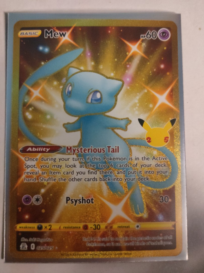 25th Gold Mew, Hobbies & Toys, Toys & Games on Carousell