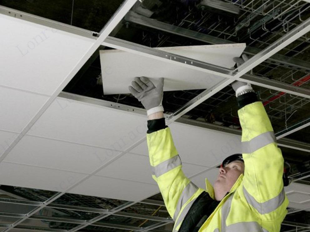 ACOUSTIC CEILING BOARD ON TEE RUNNERS, Commercial & Industrial ...