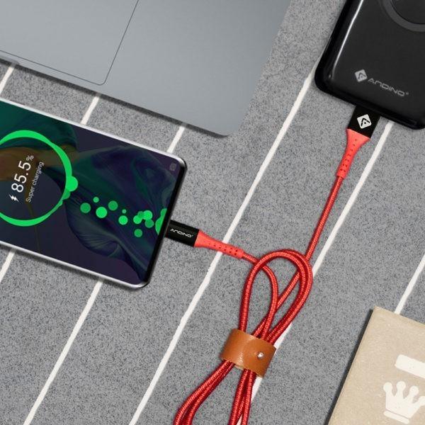 Andino EzyCHARGE 1.2M Nylon Tough Braided Type-C Cable Fast Charging ...