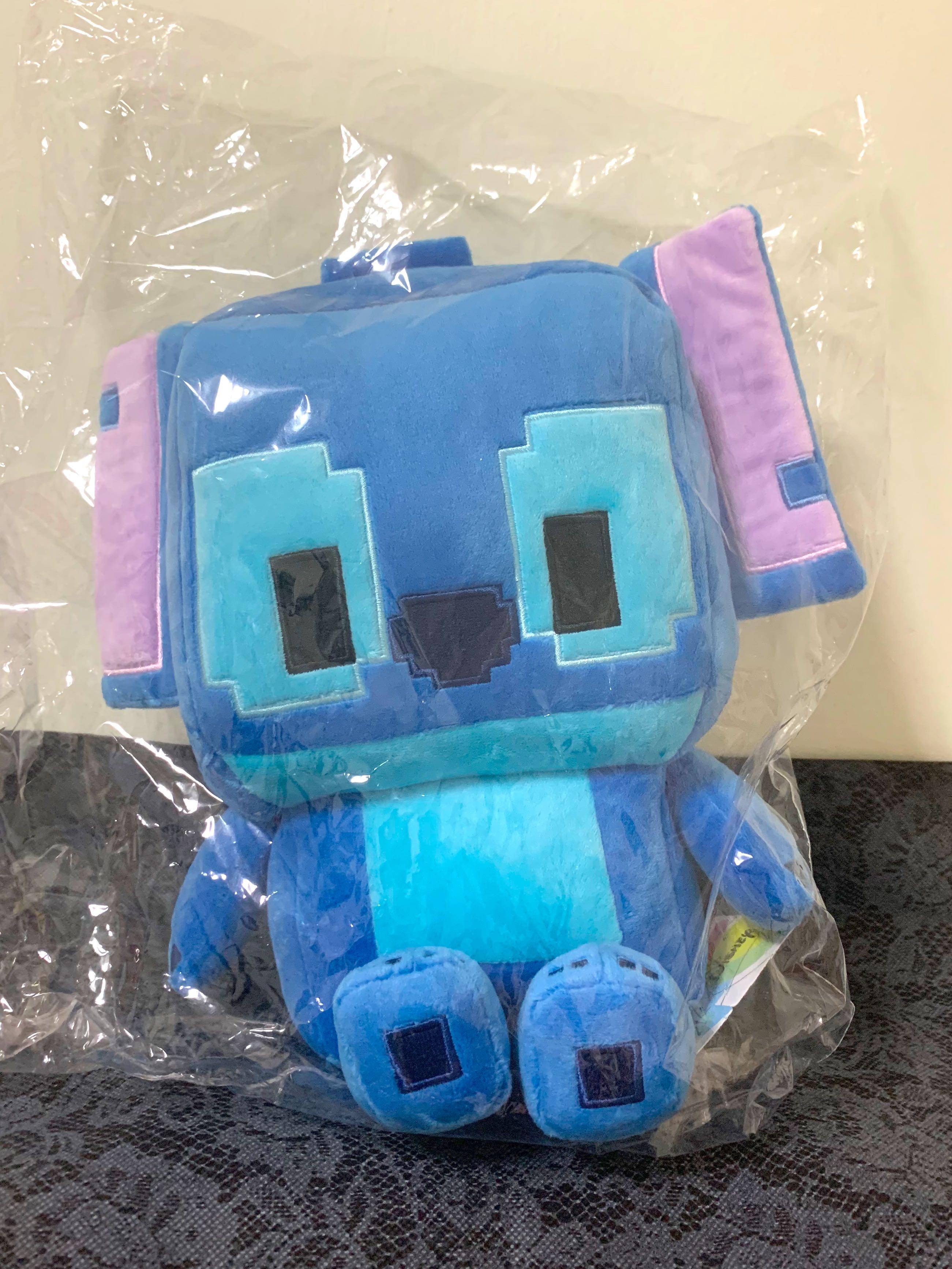 Authentic disney Stitch Plush Toy Minecraft Pixelated, Hobbies & Toys ...