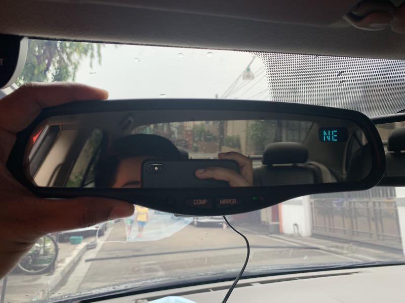 Autodim Rear View Mirro with BLUE Digital Compass, Car Parts ...