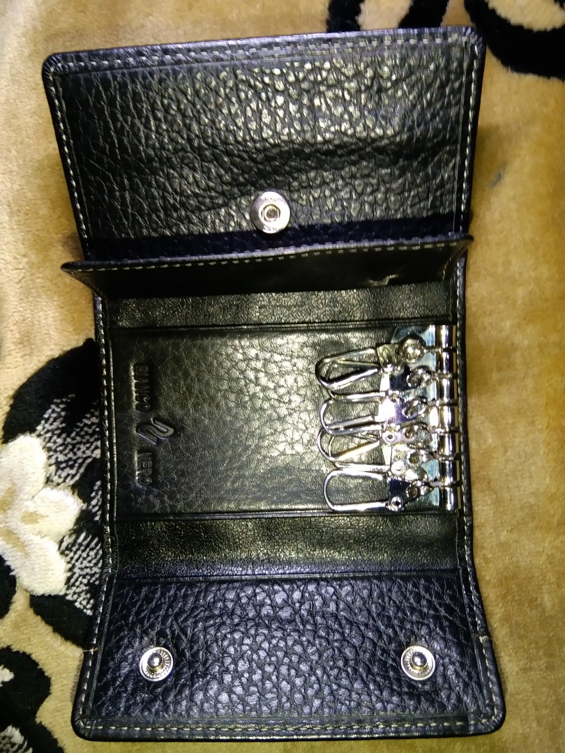 Bianco Nero Leather Key Holder Case, Women's Fashion, Bags & Wallets ...