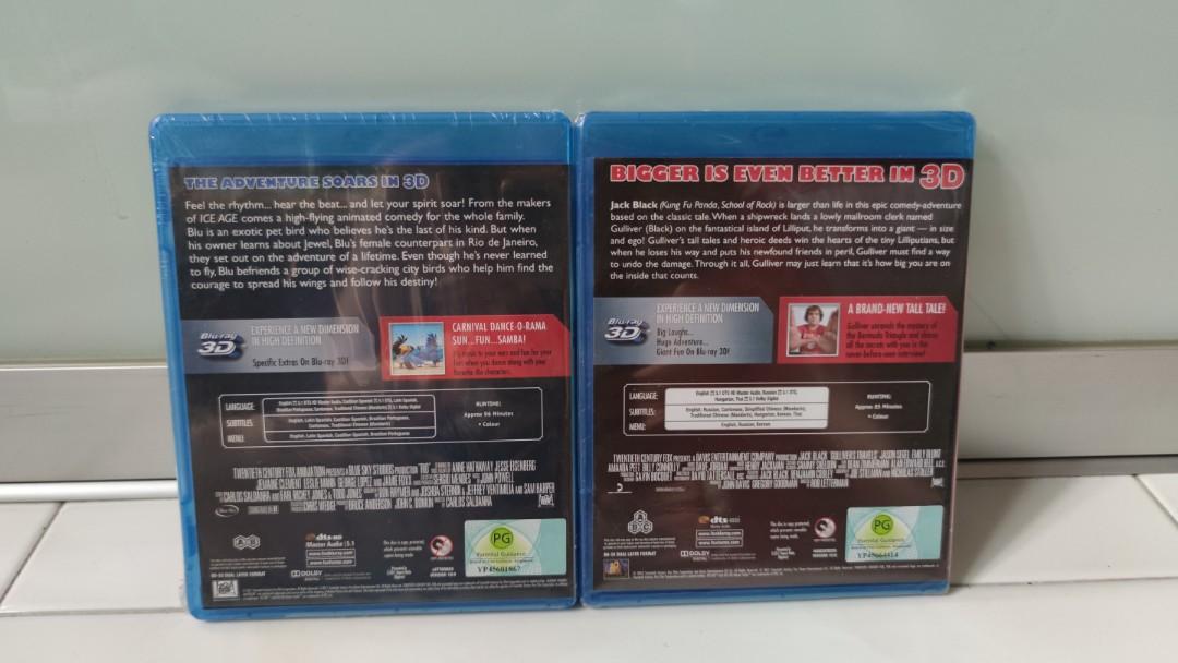Blu-ray 3D movies, Hobbies & Toys, Music & Media, CDs & DVDs on Carousell
