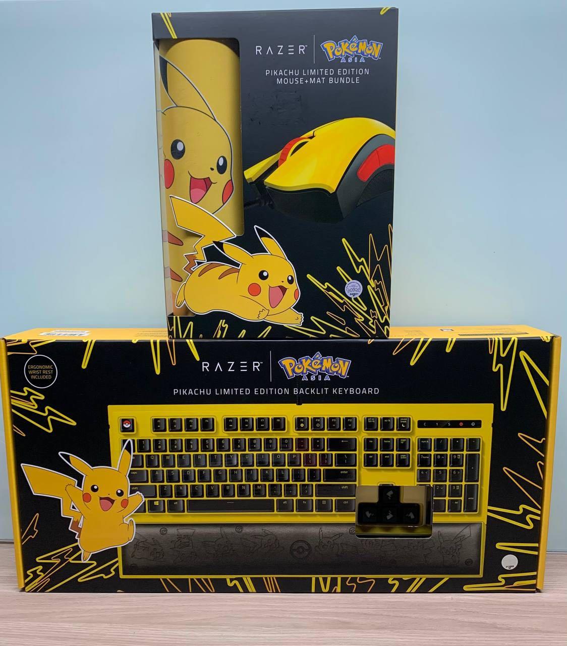 (Brand new) Pikachu pokemon razer keyboard mouse set, Computers & Tech ...