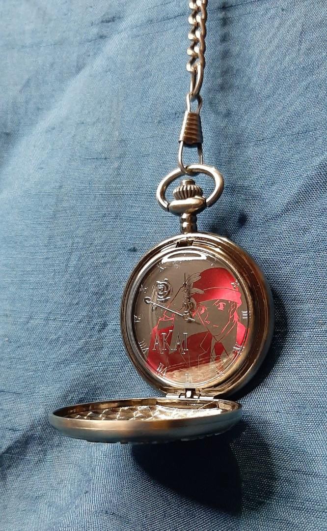 DETECTIVE CONAN AKAI POCKET WATCH, Hobbies & Toys, Memorabilia ...