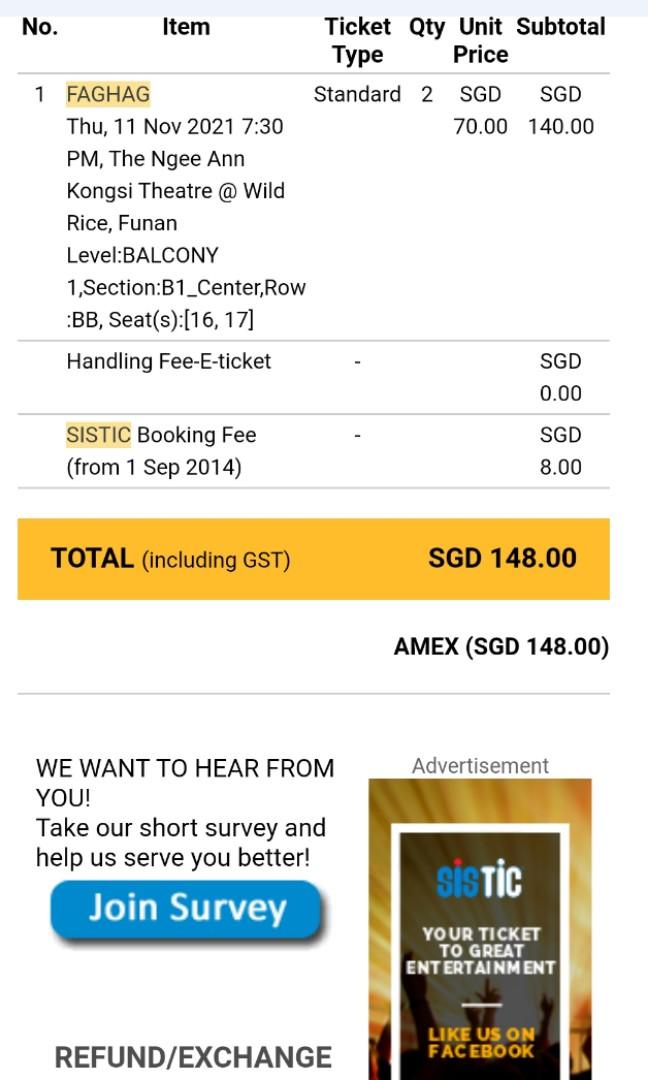 Faghag by Wild Rice, Tickets & Vouchers, Event Tickets on Carousell