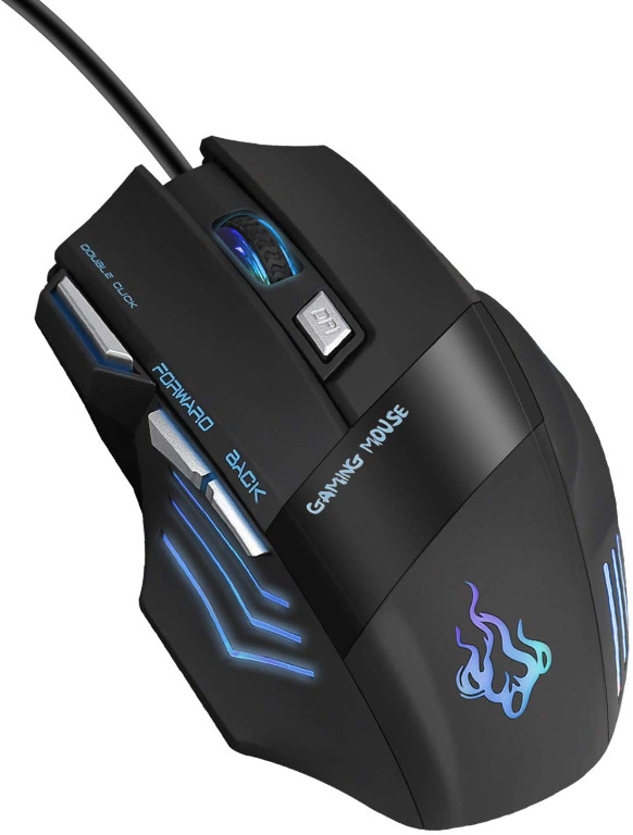 Gaming mouse, QueenDer USB Wired Mouse Professional Ergonomic Optical ...