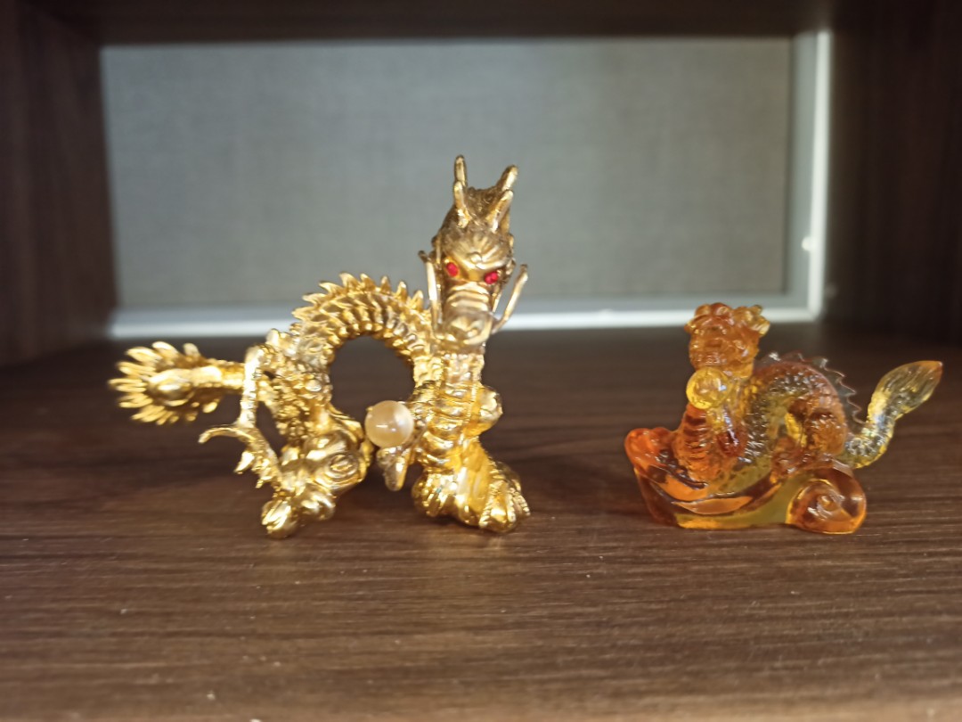 Gold Plated Dragon, Liu Li Dragon, Crystal Art Dragon, Furniture & Home ...